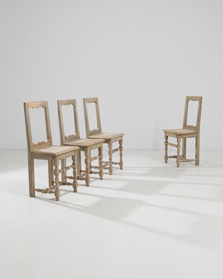 20th Century Belgian Country Dining Chairs, Set of Four For Sale at 1stDibs