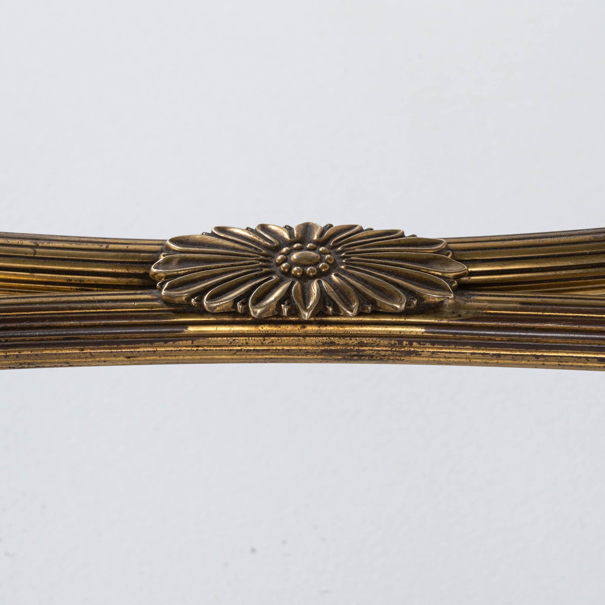 20th Century Belgian Metal Coffee Table with Marble Top For Sale at 1stDibs