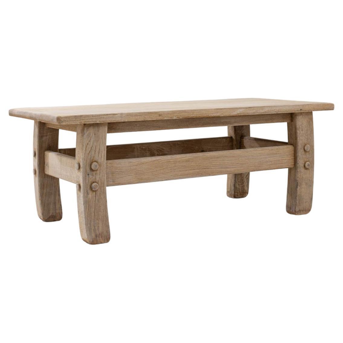 20th Century Belgian Oak Coffee Table For Sale at 1stDibs