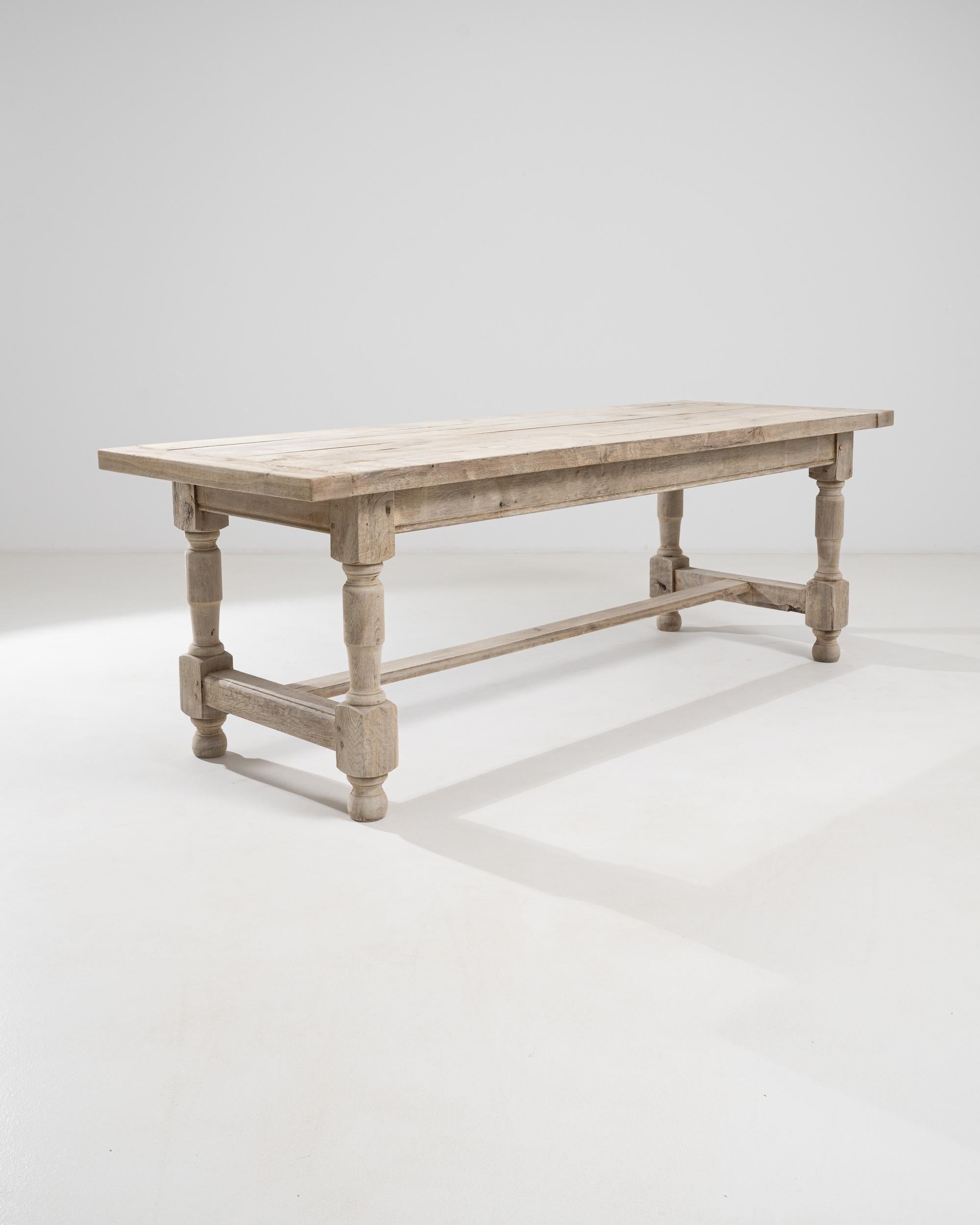 20th Century Belgian Oak Dining Table For Sale at 1stDibs