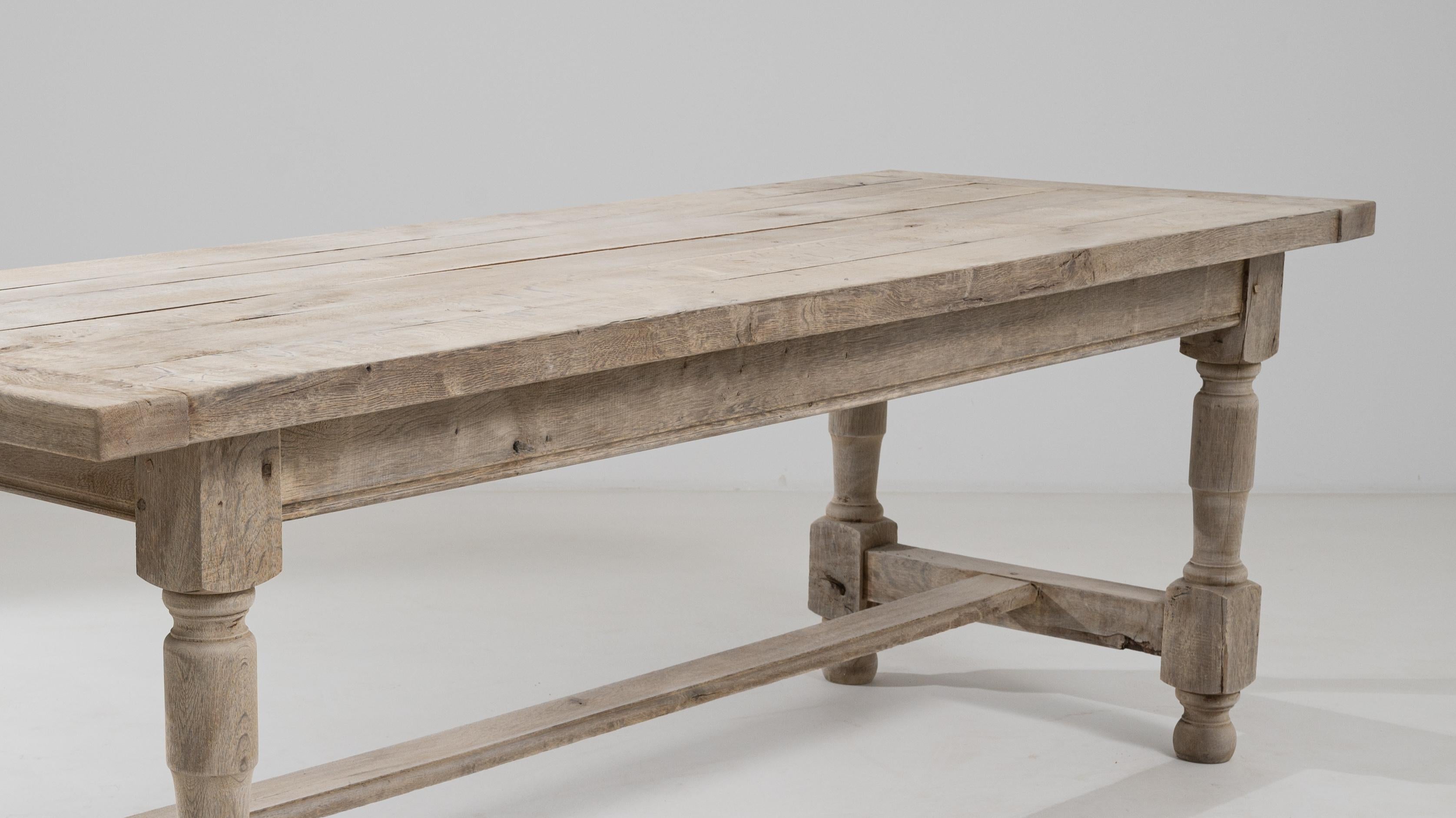 20th Century Belgian Oak Dining Table For Sale at 1stDibs