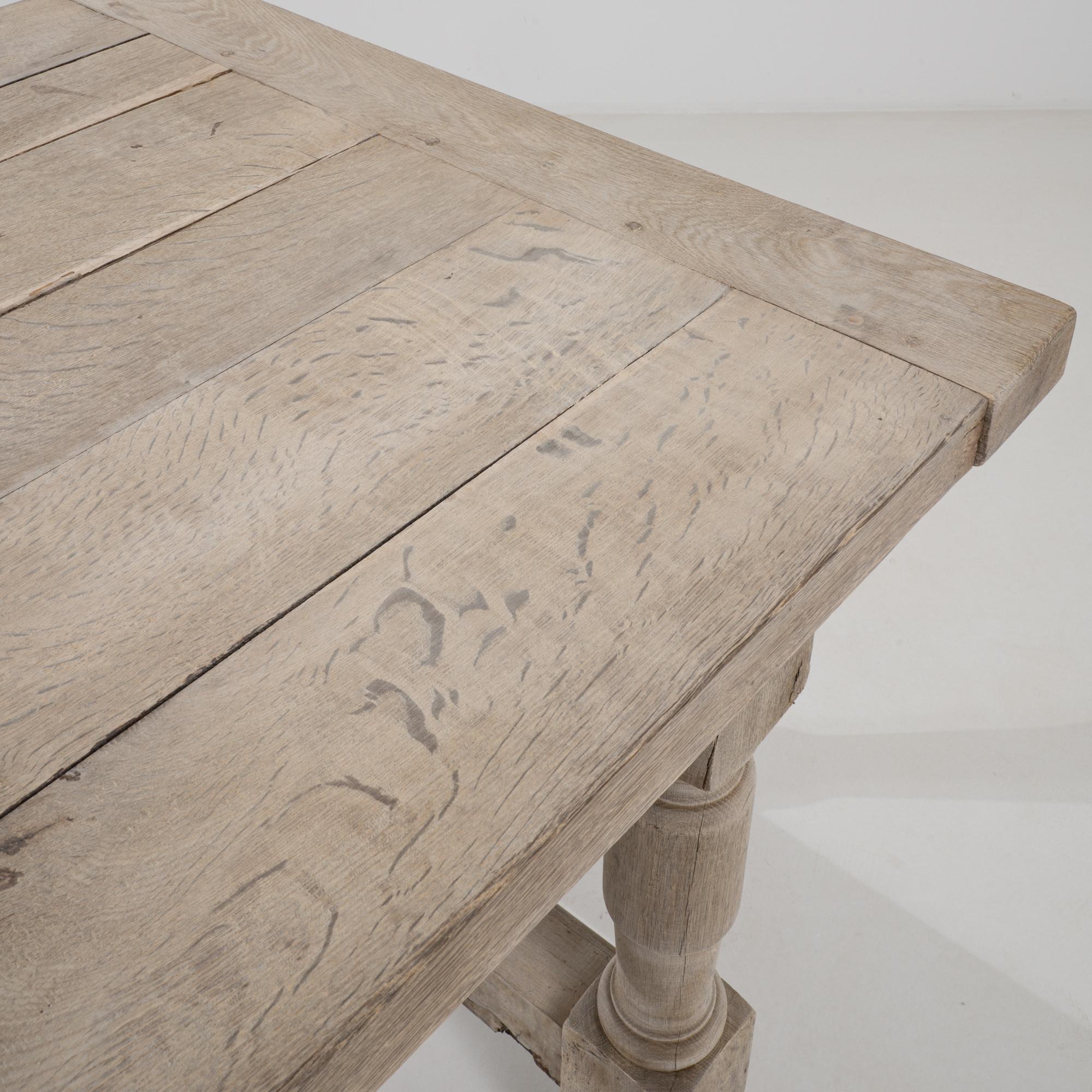 20th Century Belgian Oak Dining Table For Sale at 1stDibs