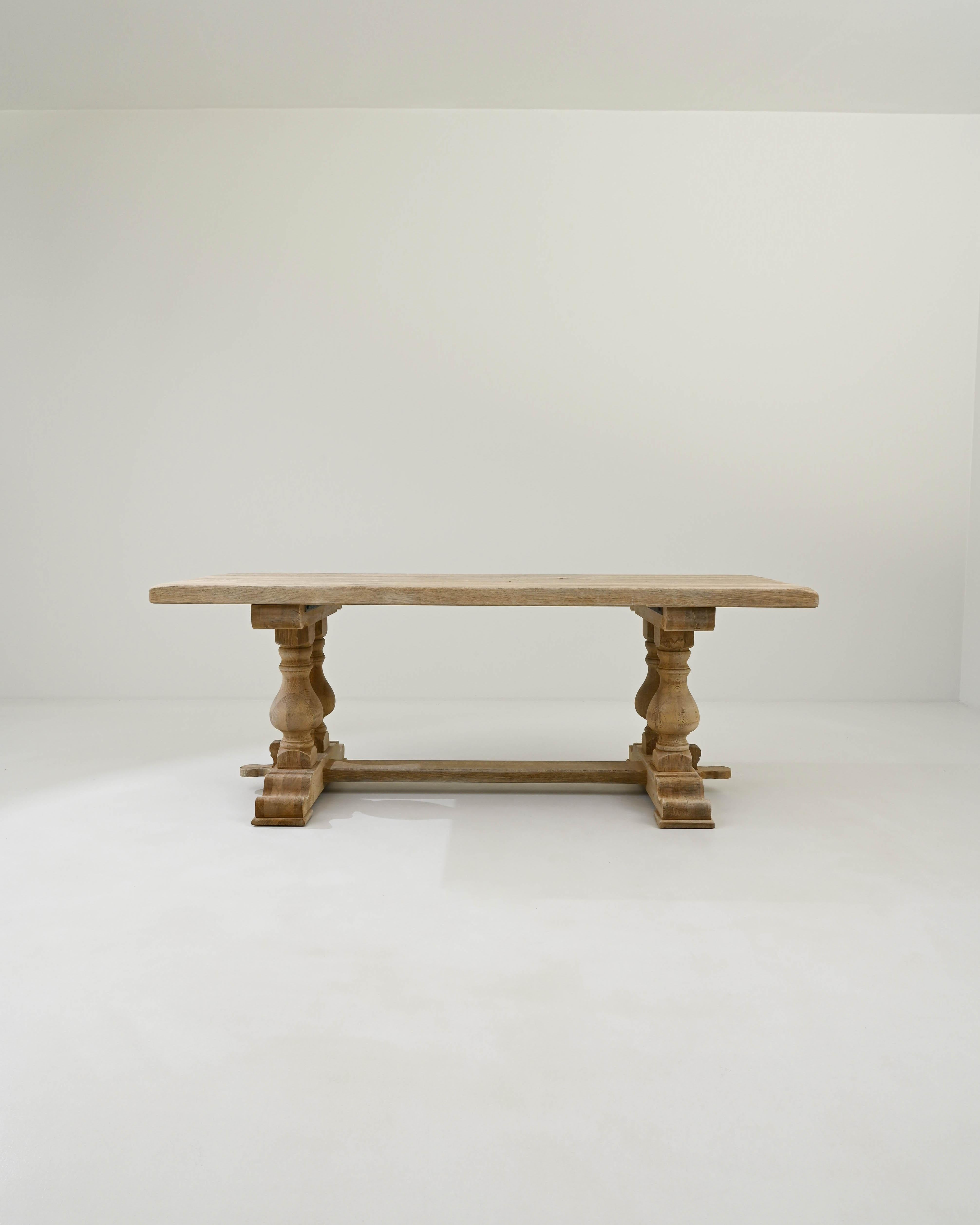 20th Century Belgian Provincial Oak Dining Table at 1stDibs