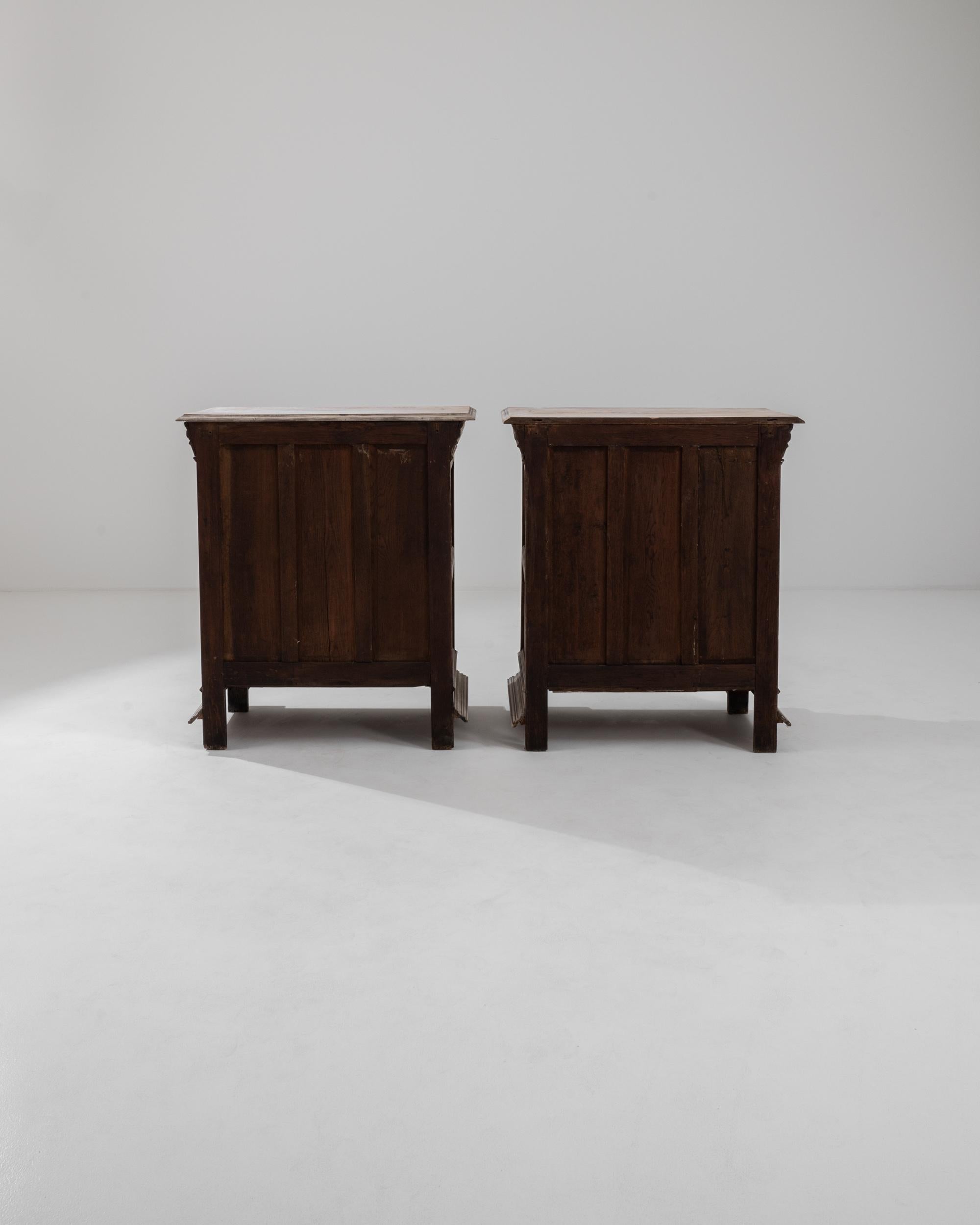 20th Century Belgian Wooden Buffet, a Pair For Sale at 1stDibs