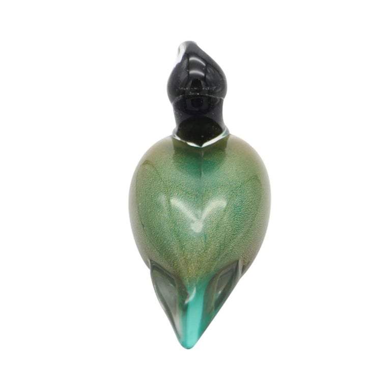 20th Century Bilious Green Italian Murano Glass Duck by Paolo Venini ...