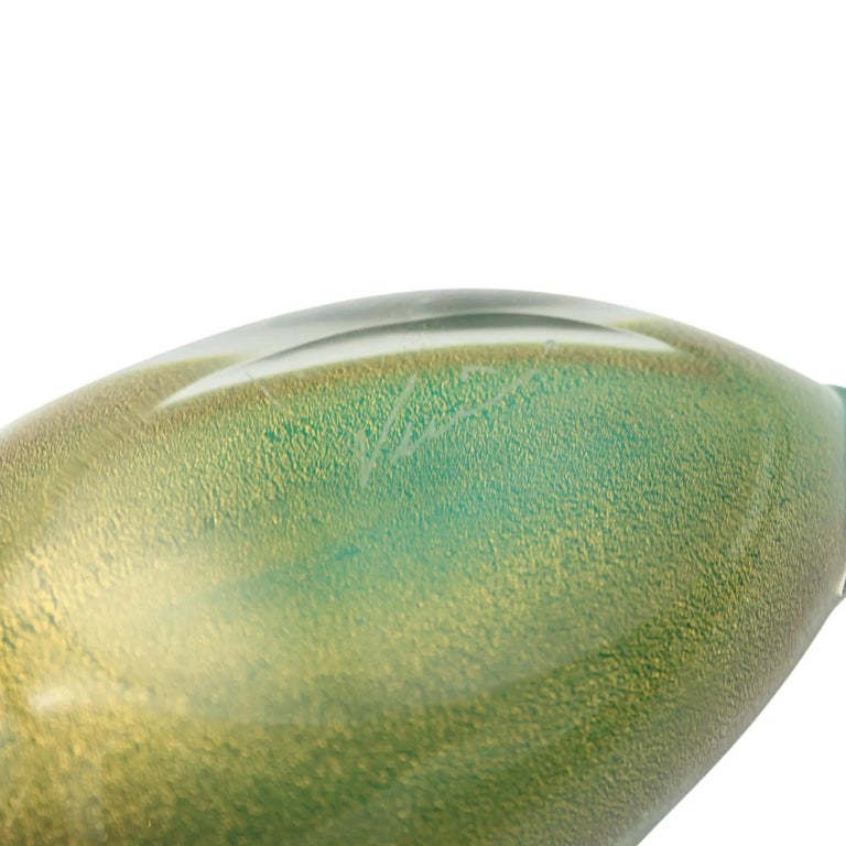20th Century Bilious Green Italian Murano Glass Duck by Paolo Venini ...