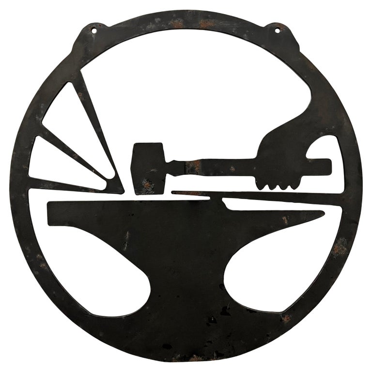 20th Century Blacksmith's Sign on Custom Mount For Sale at 1stDibs