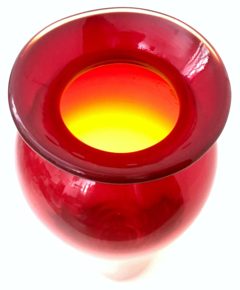 20th Century Blenko Glass Tangerine Vase For Sale at 1stDibs | blenko ...