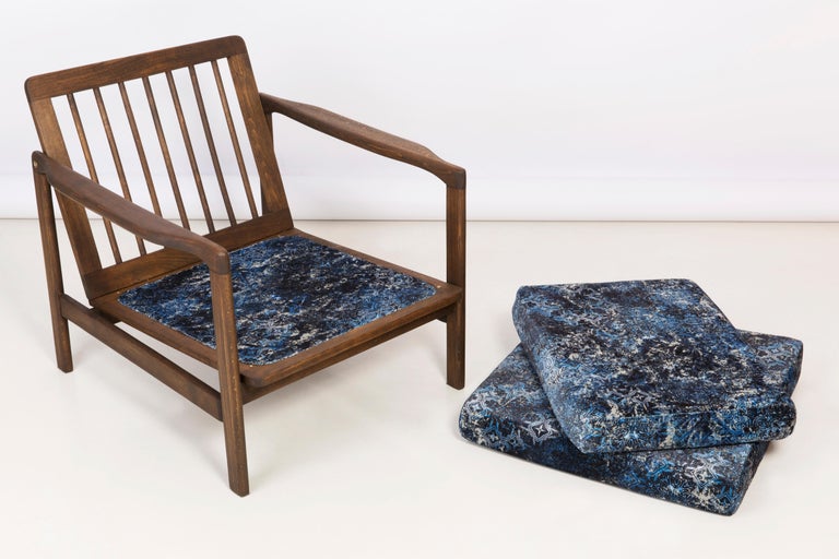 20th Century Blue Vintage Armchair, Zenon Baczyk, 1960s For Sale at 1stDibs