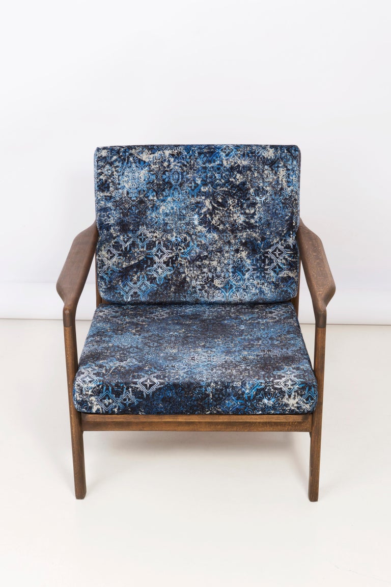 20th Century Blue Vintage Armchair, Zenon Baczyk, 1960s For Sale at 1stDibs