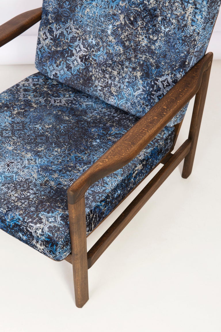 20th Century Blue Vintage Armchair, Zenon Baczyk, 1960s For Sale at 1stDibs