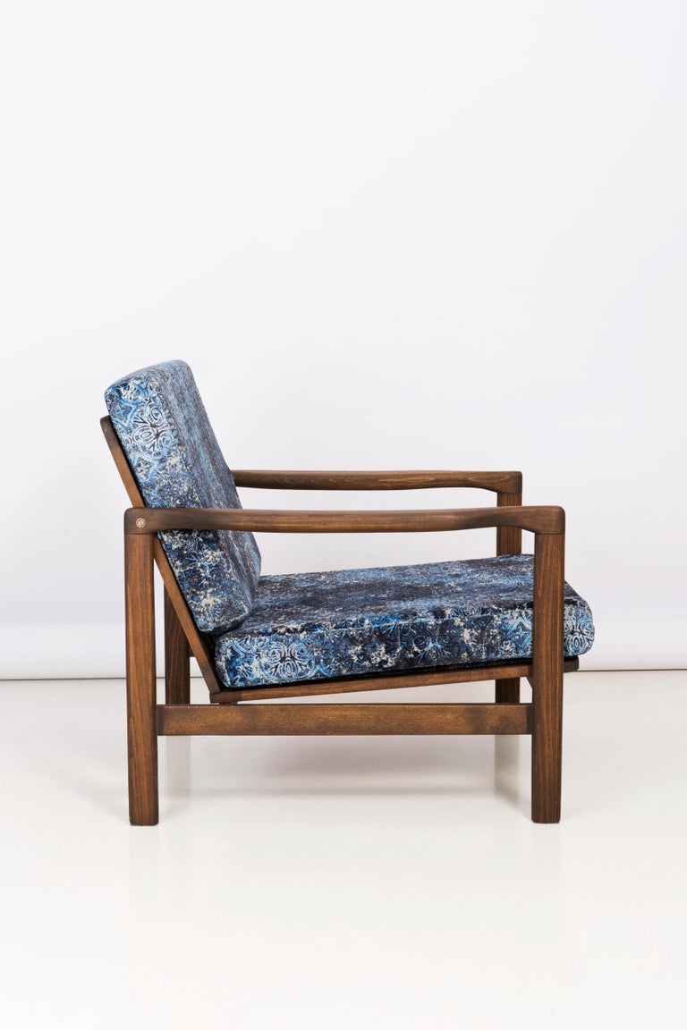 20th Century Blue Vintage Armchair, Zenon Baczyk, 1960s For Sale at 1stDibs