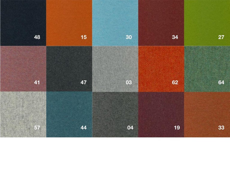 20th-Century Blue Wool Chairs, Europe, 1960s, Set of 6 at 1stDibs