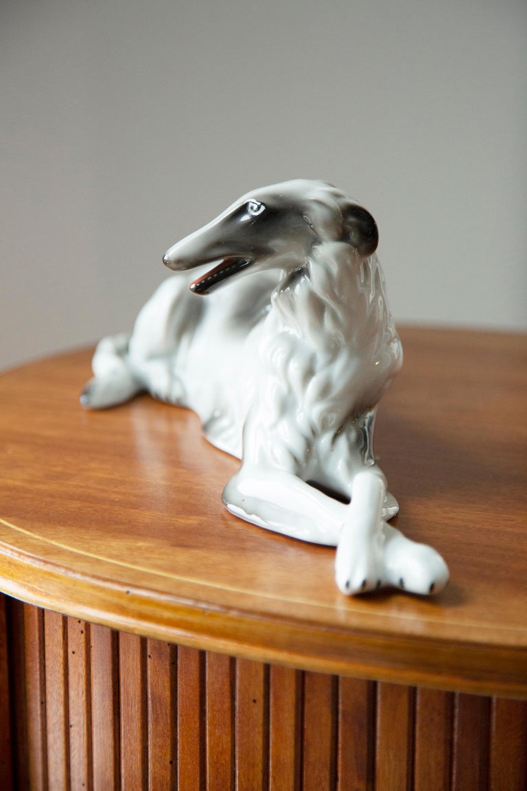 20th Century Borzoi Dog Sculpture, Poland, 1960s For Sale at 1stDibs