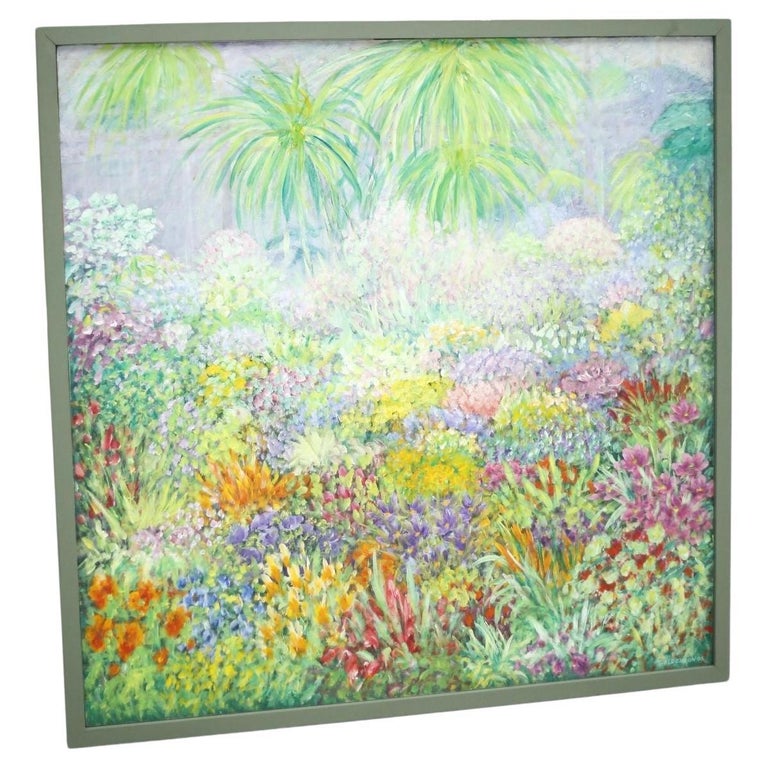20th Century Botanical Square Painting- No103 at 1stDibs