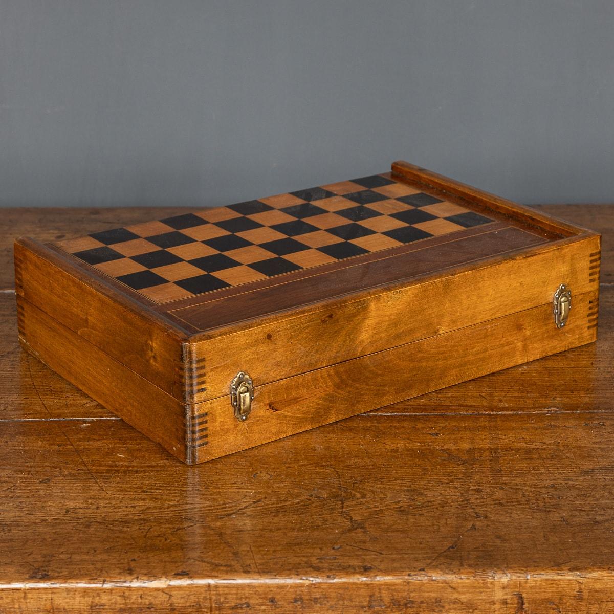 20th Century British Backgammon and Draughts Game Box, circa 1950 For ...
