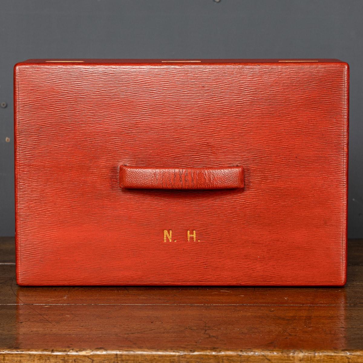 20th Century British Chancellors Leather Document Box, circa 1920 For ...
