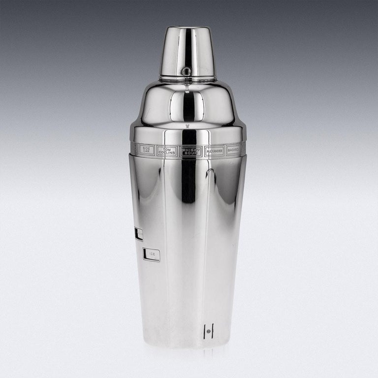 20th Century British Silver Plated "Recipe" Cocktail Shaker, c.1930 at ...