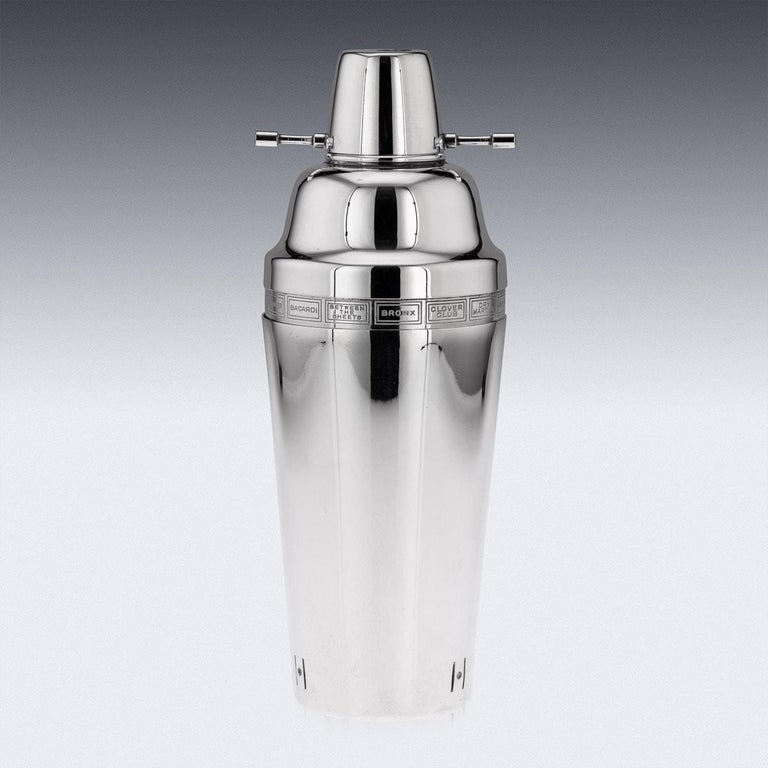 20th Century British Silver Plated "Recipe" Cocktail Shaker, c.1930 at ...