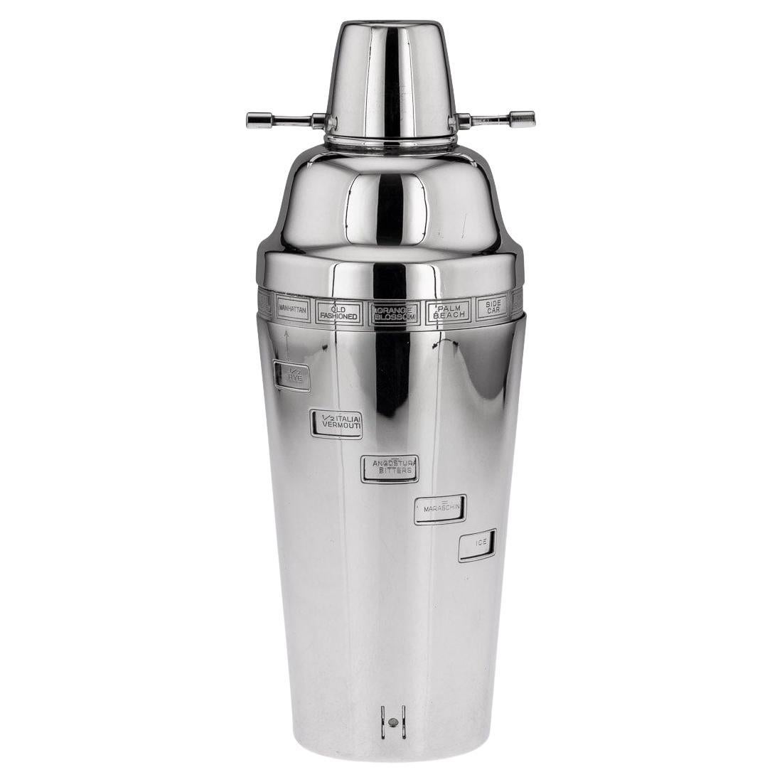 20th Century British Silver Plated "Recipe" Cocktail Shaker, c.1930 at ...