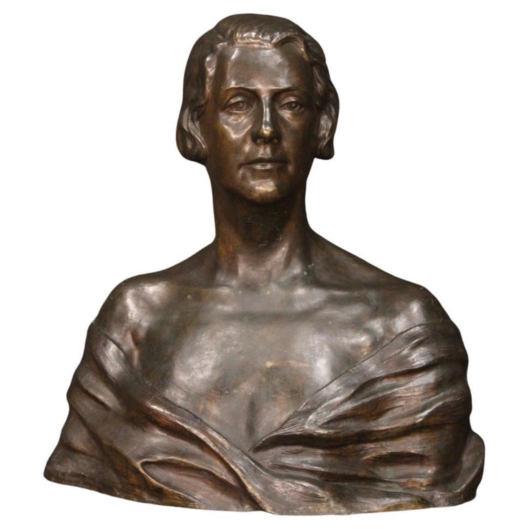 20th Century Bronze American Signed and Dated Bust Sculpture, 1930 For ...