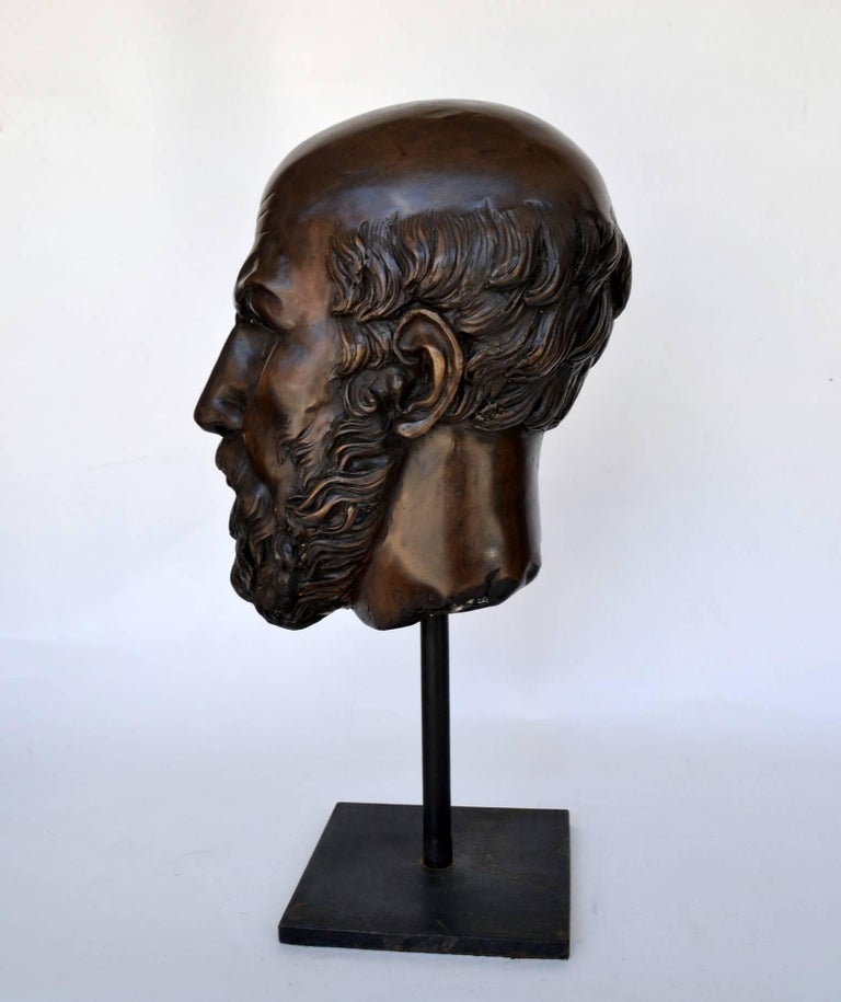 20th Century Bronze Busts Portraying Classical Philosopher Socrates at ...