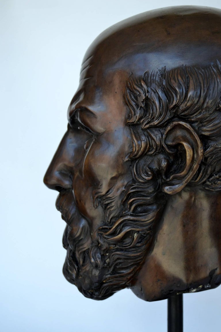 20th Century Bronze Busts Portraying Classical Philosopher Socrates at ...