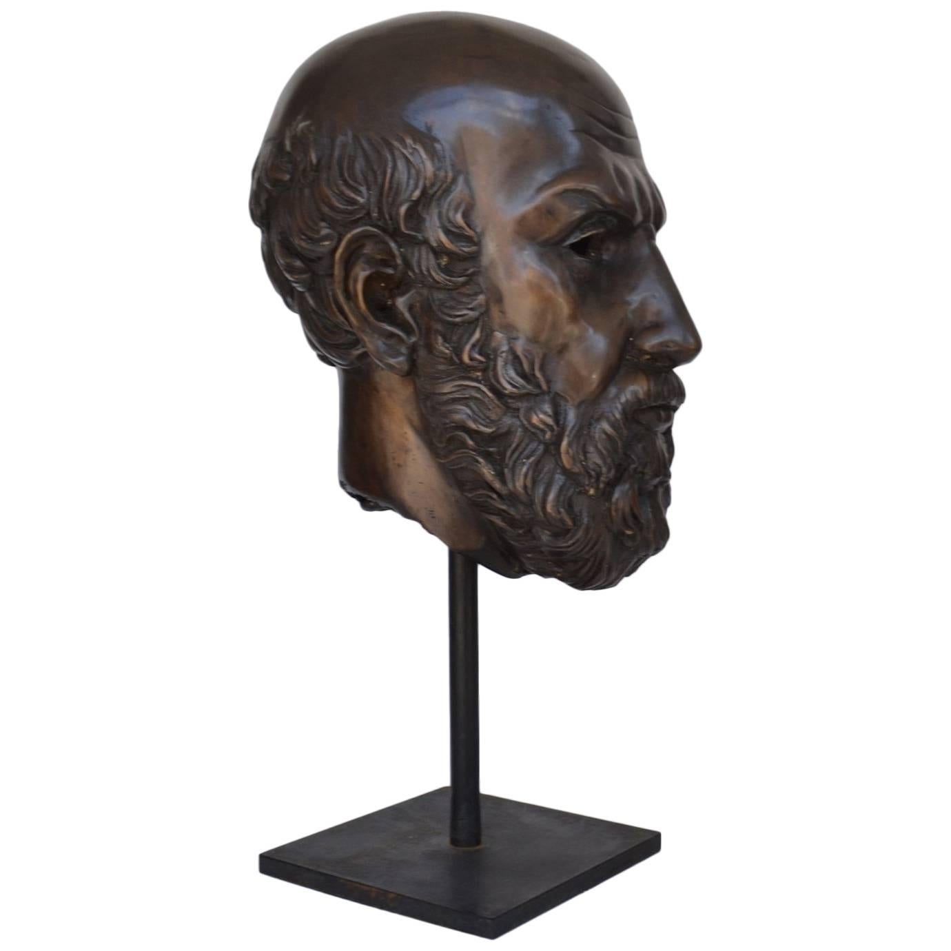 20th Century Bronze Busts Portraying Classical Philosopher Socrates at ...