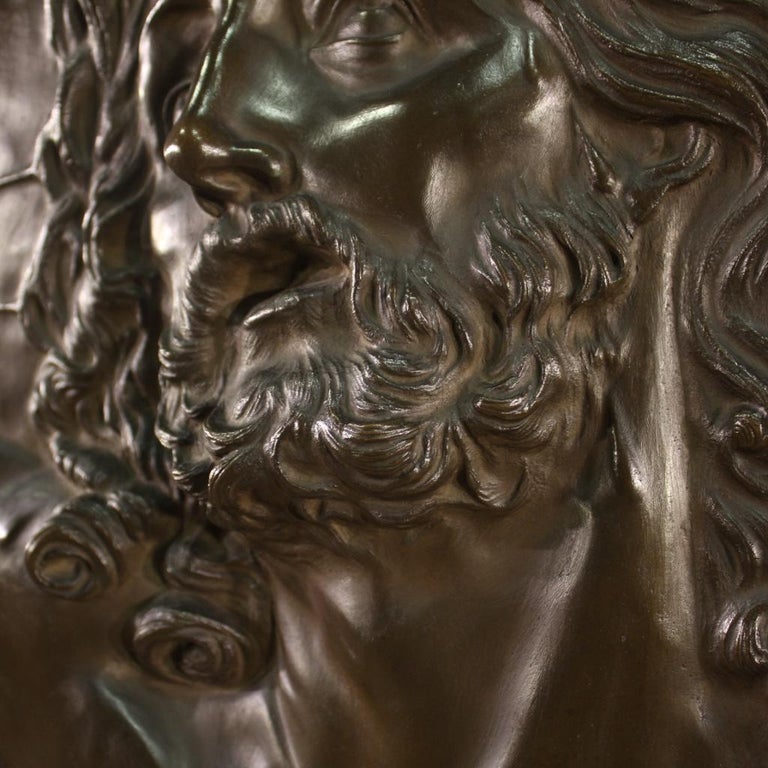20th Century Bronze Italian Religious Christ Sculpture Bas-Relief, 1920 ...