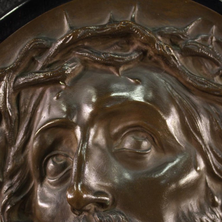 20th Century Bronze Italian Religious Christ Sculpture Bas-Relief, 1920 ...