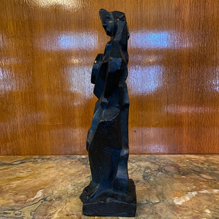 20th Century Bronze Sculpture, Double Face, Artist Theo Mackaay For ...