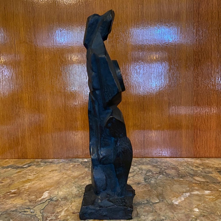 20th Century Bronze Sculpture, Double Face, Artist Theo Mackaay For ...