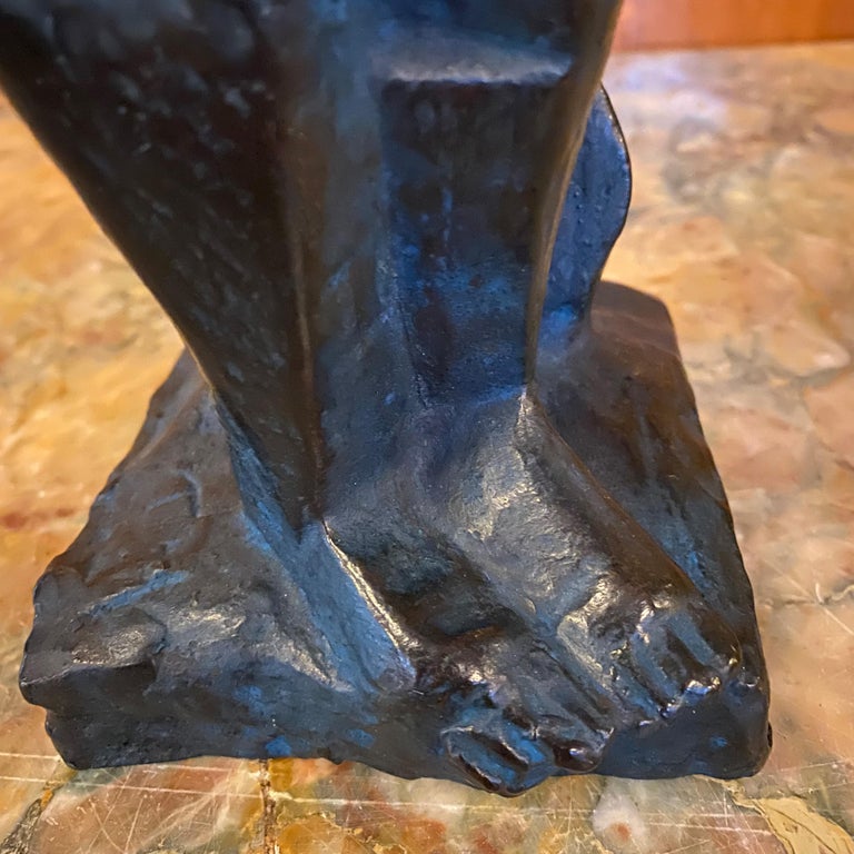 20th Century Bronze Sculpture, Double Face, Artist Theo Mackaay For ...
