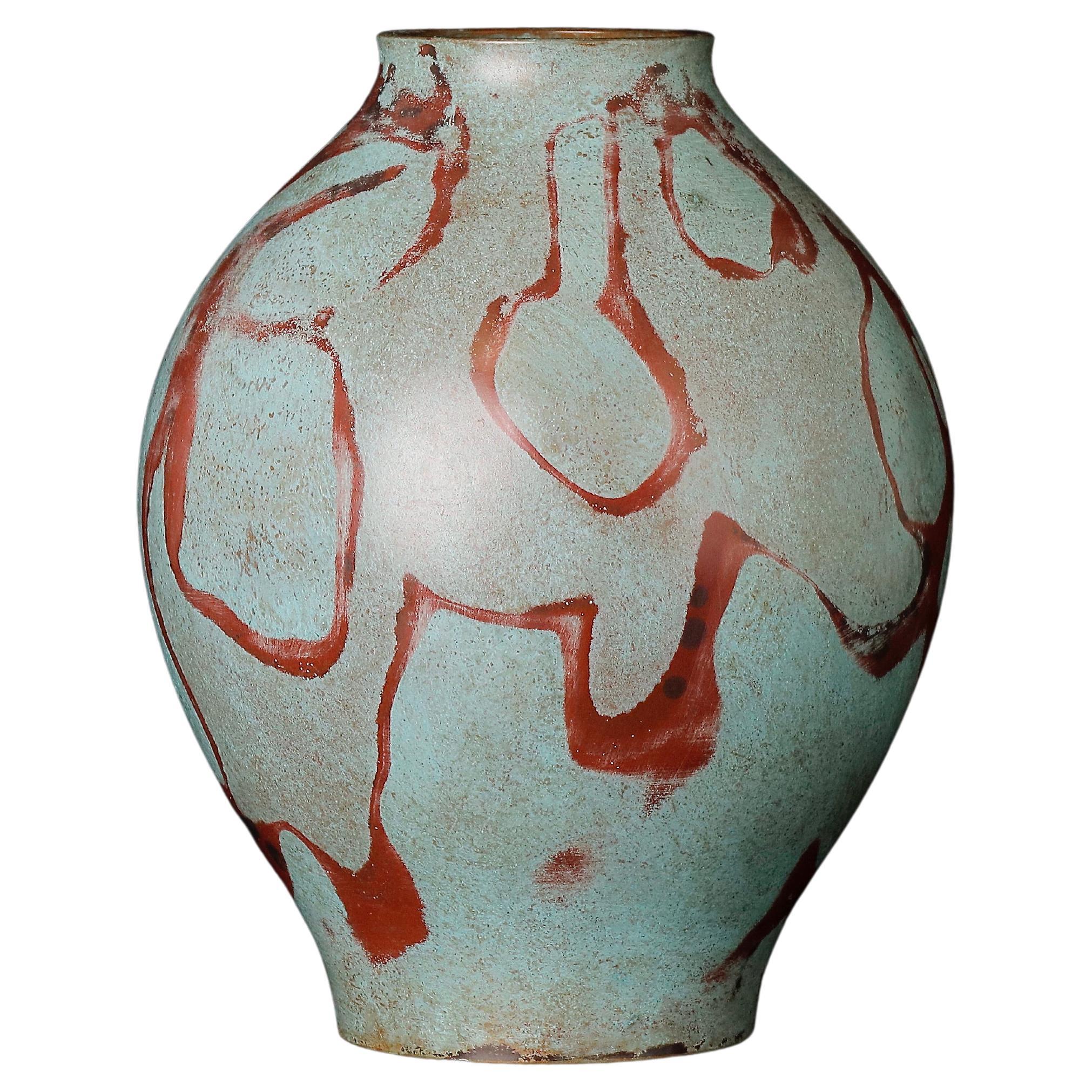 20th Century Contemporary Porcelain Vase by Nitten Artist Sadamatsu ...