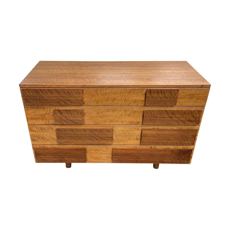 20th Century Brown Italian Walnut M. Singer and Sons Dresser, Cabinet ...