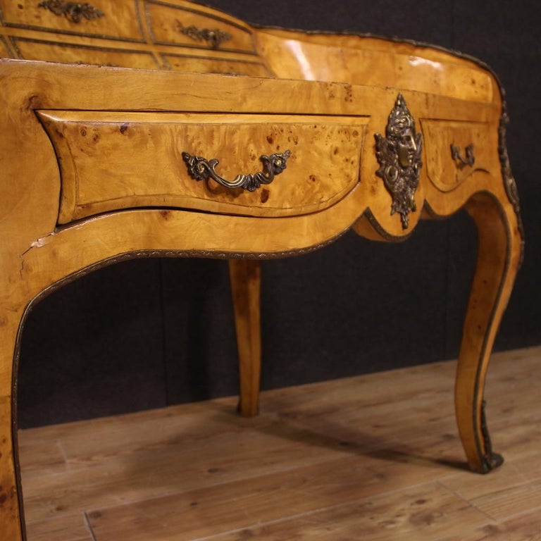 20th Century Burl Wood French Napoleon III Style Writing Desk, 1960 For ...