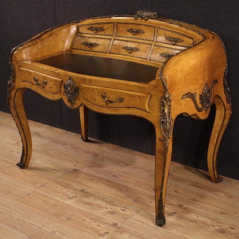 20th Century Burl Wood French Napoleon III Style Writing Desk, 1960 For ...