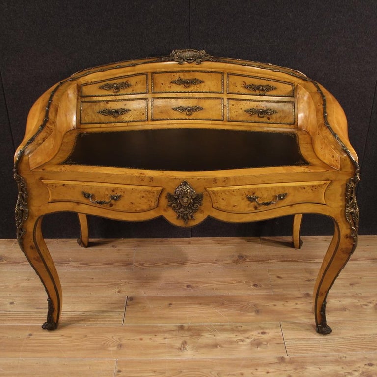 20th Century Burl Wood French Napoleon III Style Writing Desk, 1960 For ...