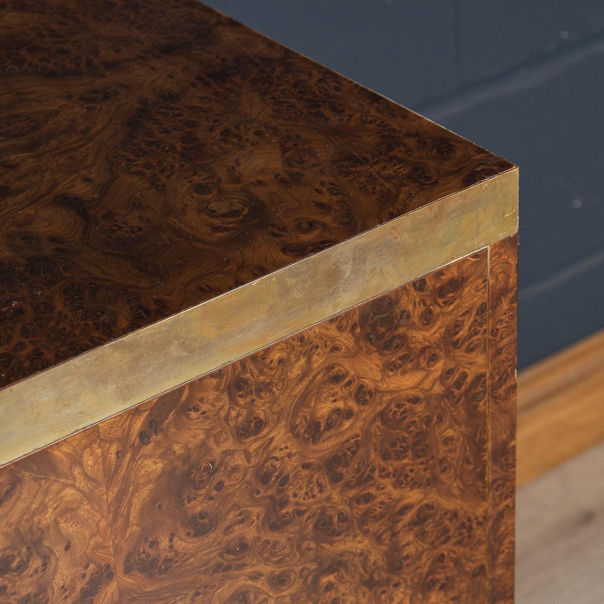 20th Century Burled Walnut Veneer Sideboard, by Willy Rizzo, Italy ...