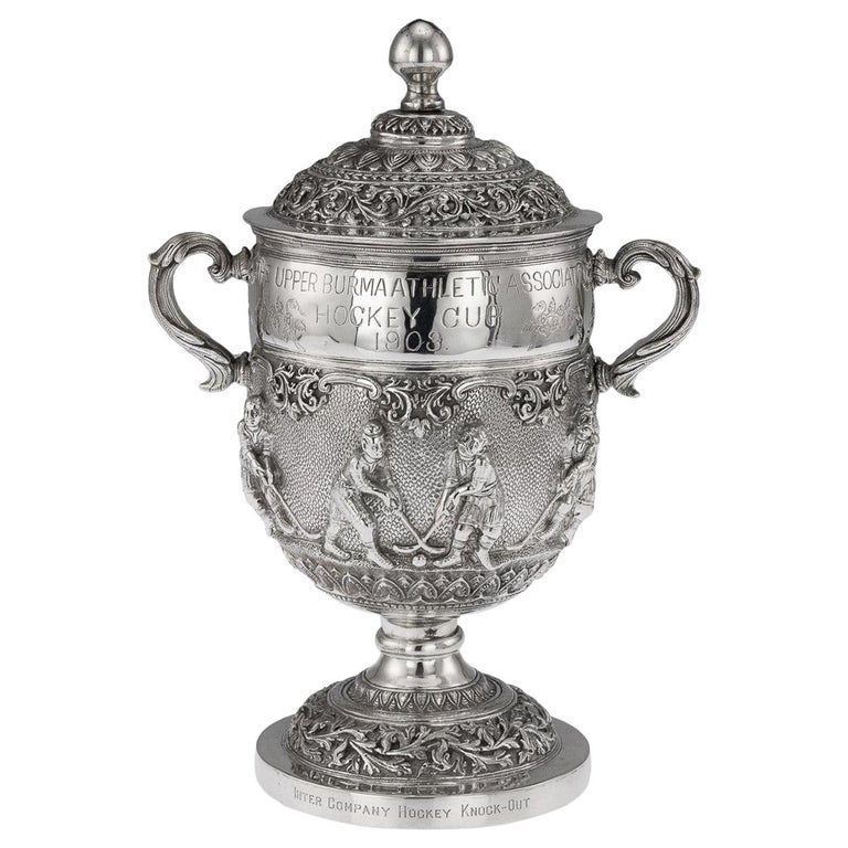 20th Century Burmese Silver Athletic Association Hockey Cup, circa 1903 ...
