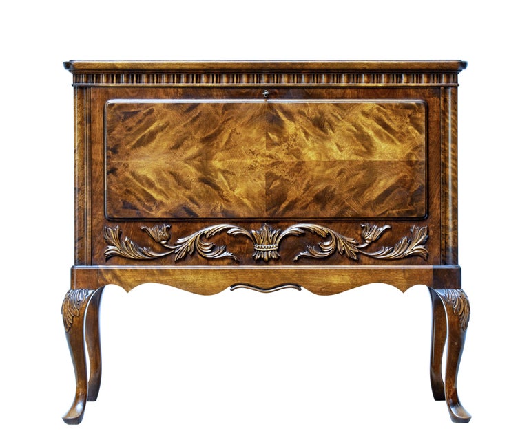 20th Century Burr Birch Cutlery Cabinet by Bodafors For Sale at 1stDibs