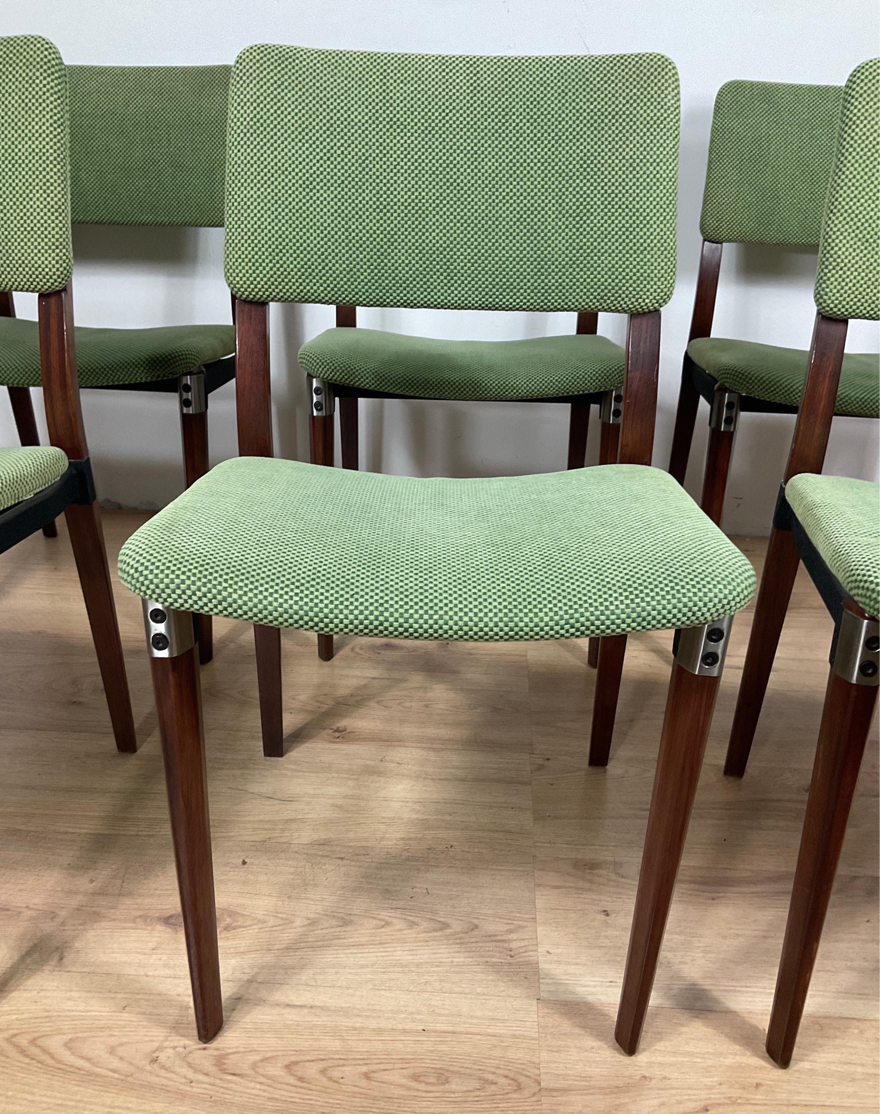 20th Century by Eugenio Gerli for Tecno Milano "S82" Set of six Chairs ...