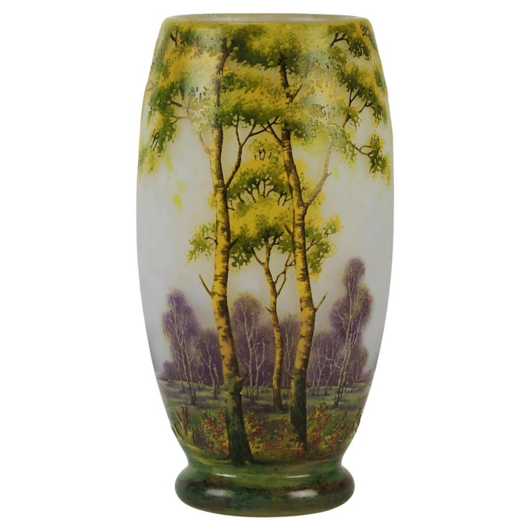 20th Century Cameo Glass Landscape Vase entitled "Summer Landscape" by ...