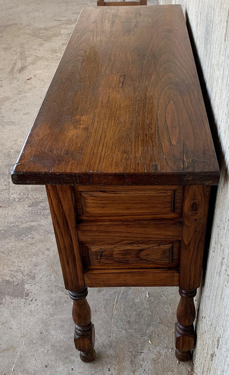 20th Century Catalan Spanish Antic Pine Console Sofa Table, Three ...