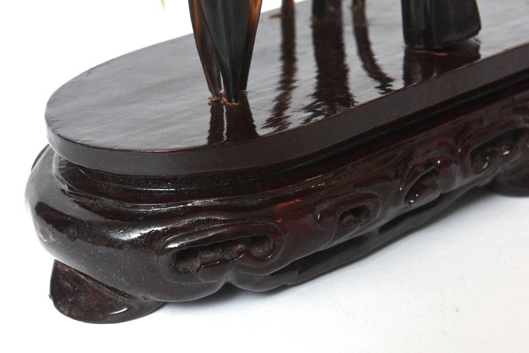 20th Century Chinese Carved Serpentine Shrimp Prawn with Horn ...