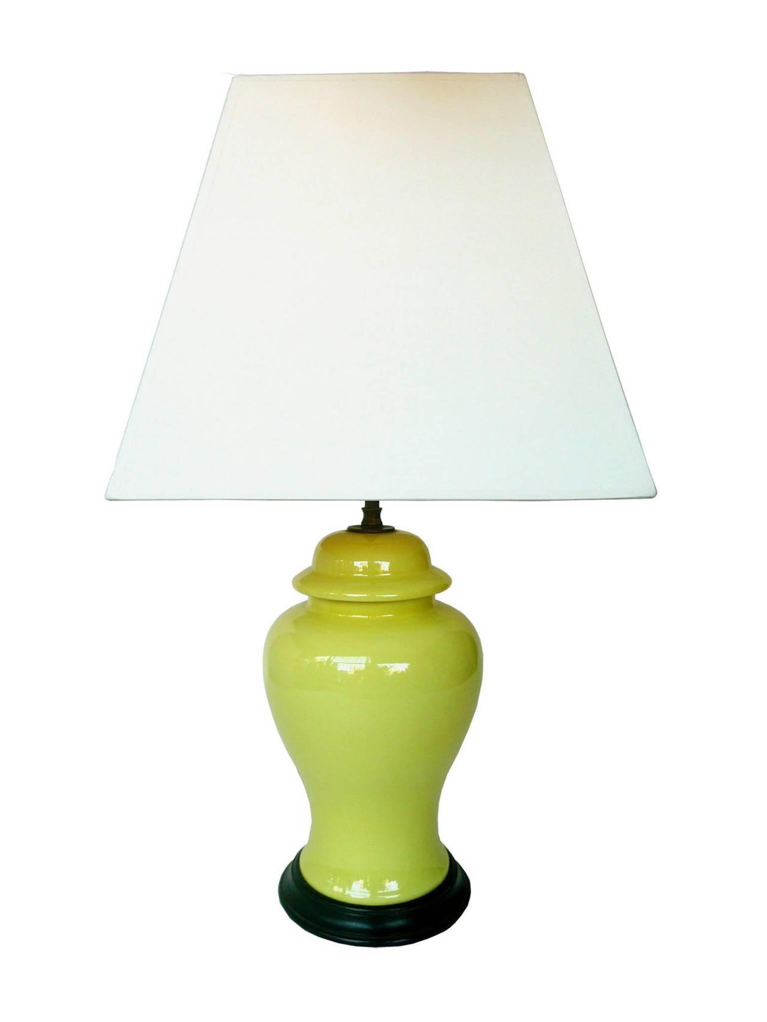 20th Century Chinese Ceramic Ginger Lamps, Pair at 1stDibs