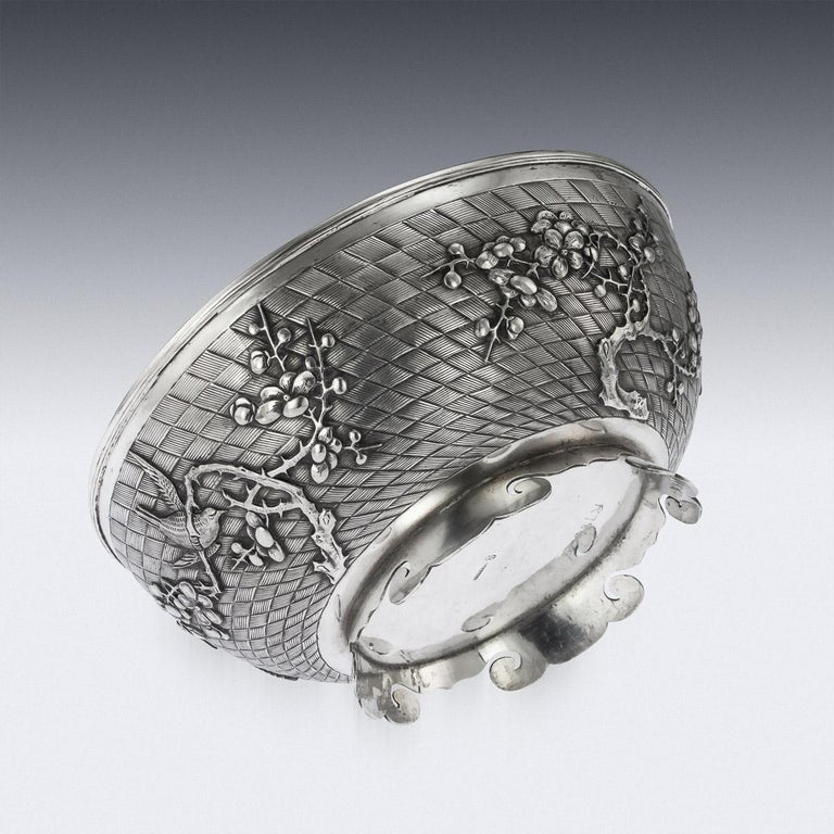 20th Century Chinese Export Solid Silver Bowl by Singfat, circa 1900 ...