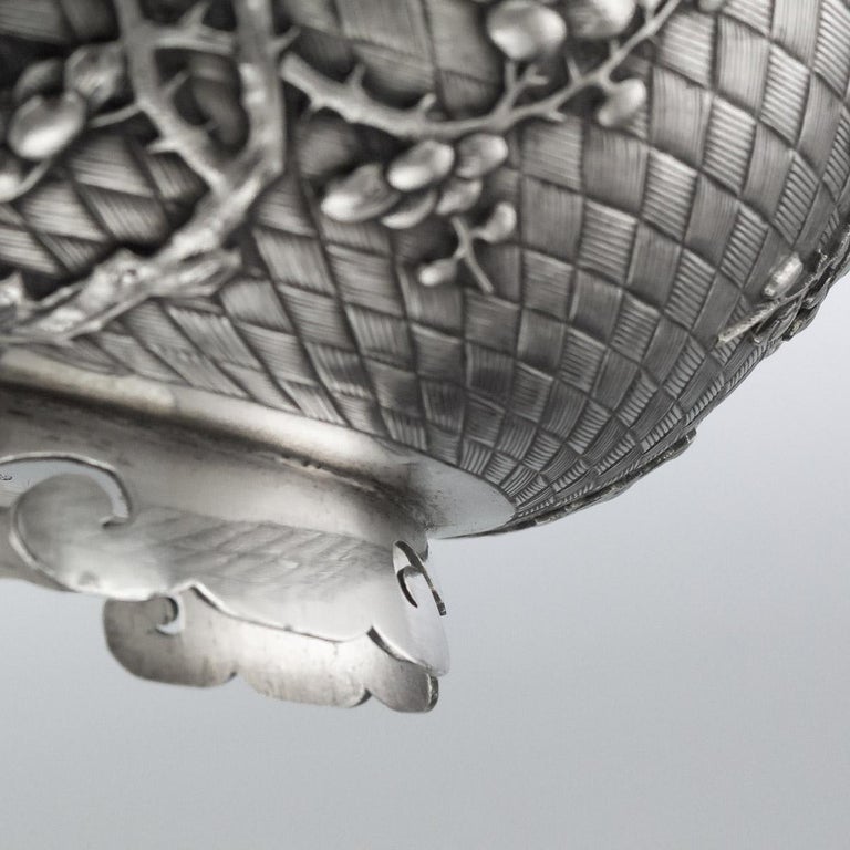 20th Century Chinese Export Solid Silver Bowl by Singfat, circa 1900 ...