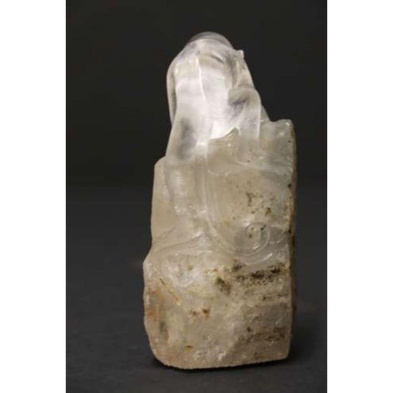 20th Century Chinese Quartz Rock Crystal Study of a Monkey, circa 1920 ...