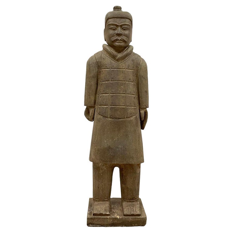 20th Century Chinese Reproduction Stone Terra-Cotta Warrior For Sale at ...